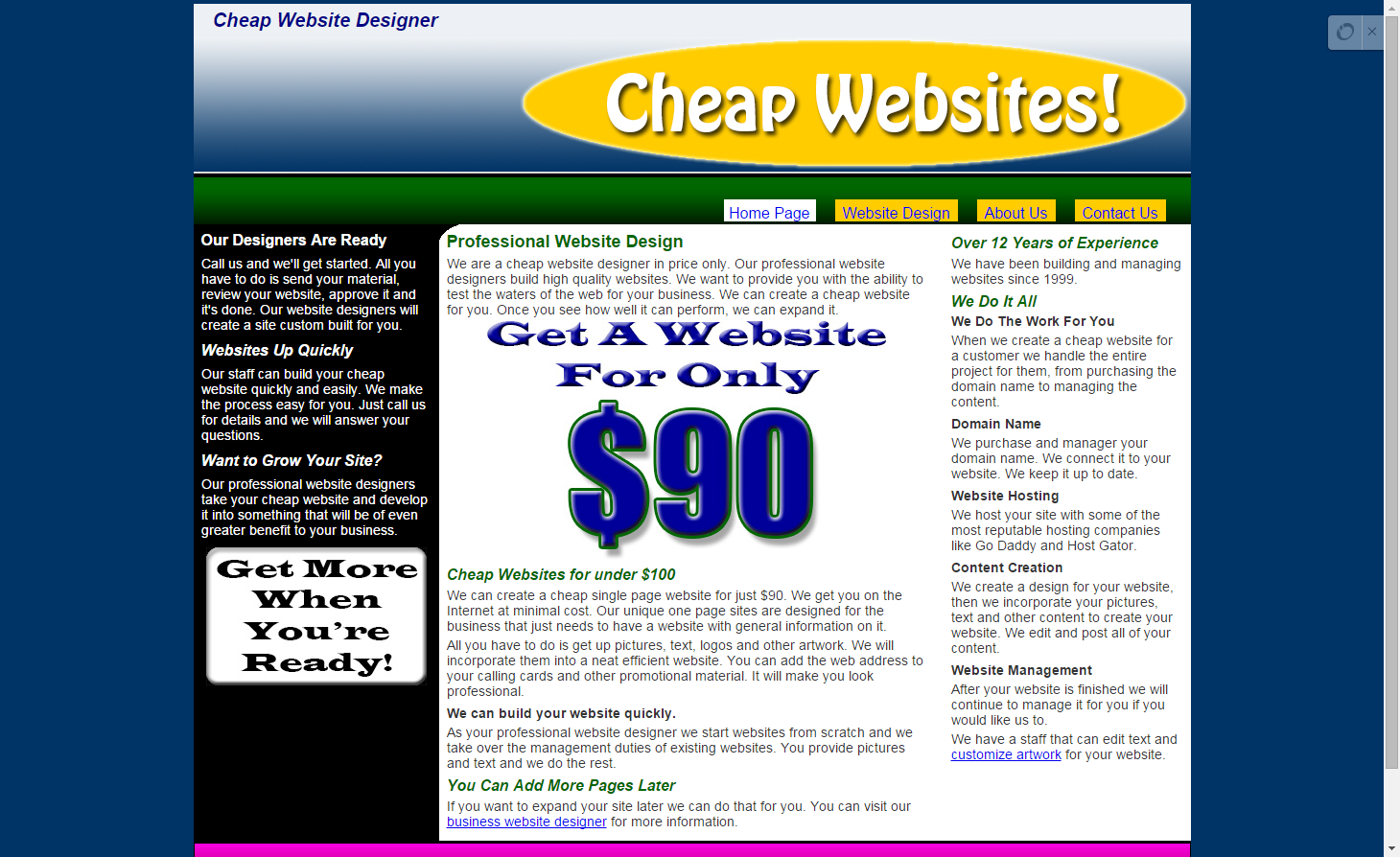 Cheap Web Design - Why it's a Bad Idea